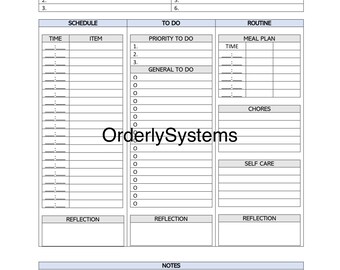 Printable Saturday Daily Planner: Schedule, To-do Lists, Meal Plan ...