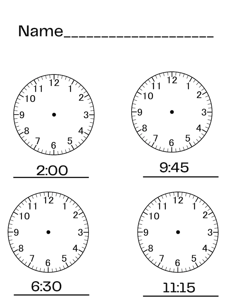 CLOCK Practice - Etsy