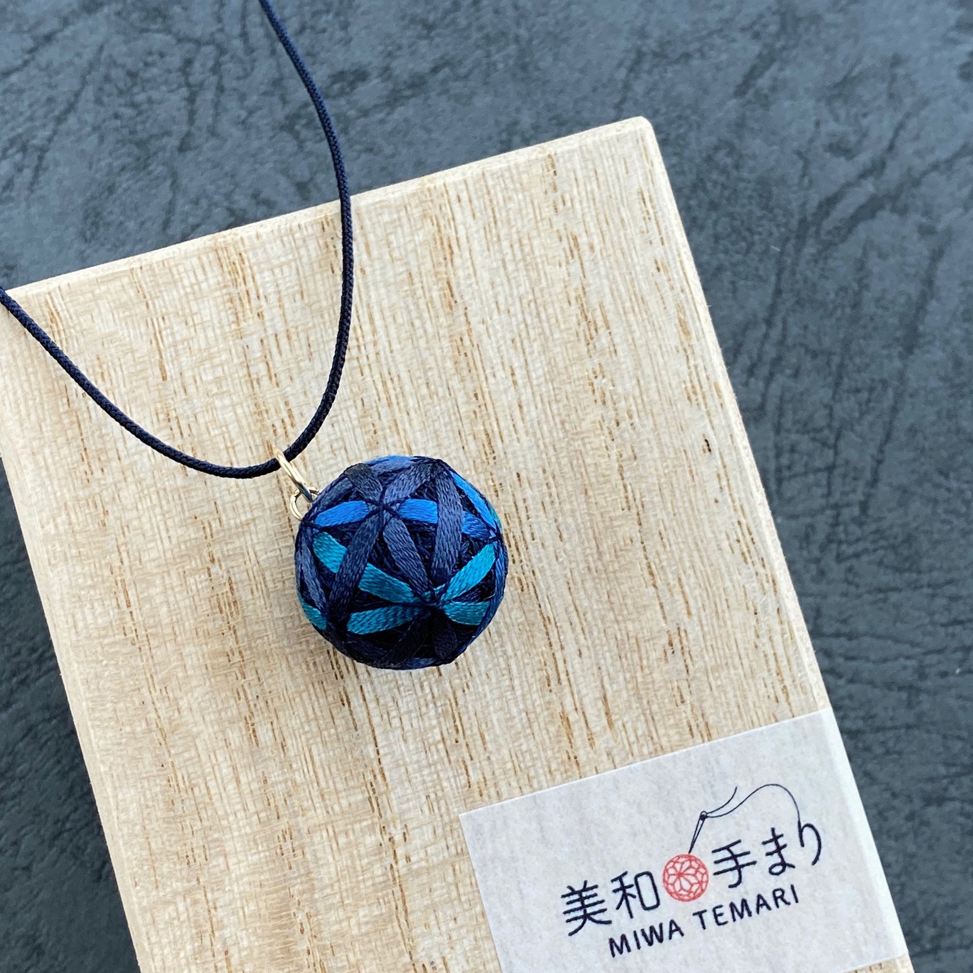 Temari Ball Pendant maki, Silk Embroidery. Traditional Japanese ...