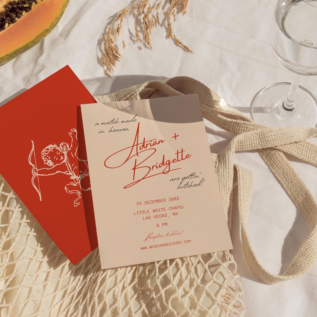 Wedding Invitation Las Vegas Wedding Cupid Wedding Invitation Perfect ...
