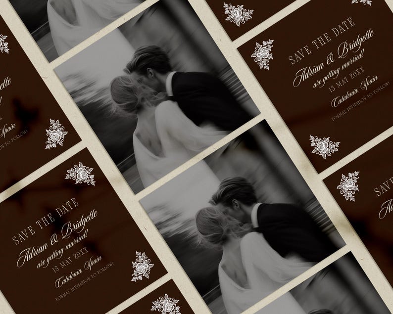 Old Money Wedding Save the Date Template Editable Classy Wedding ...