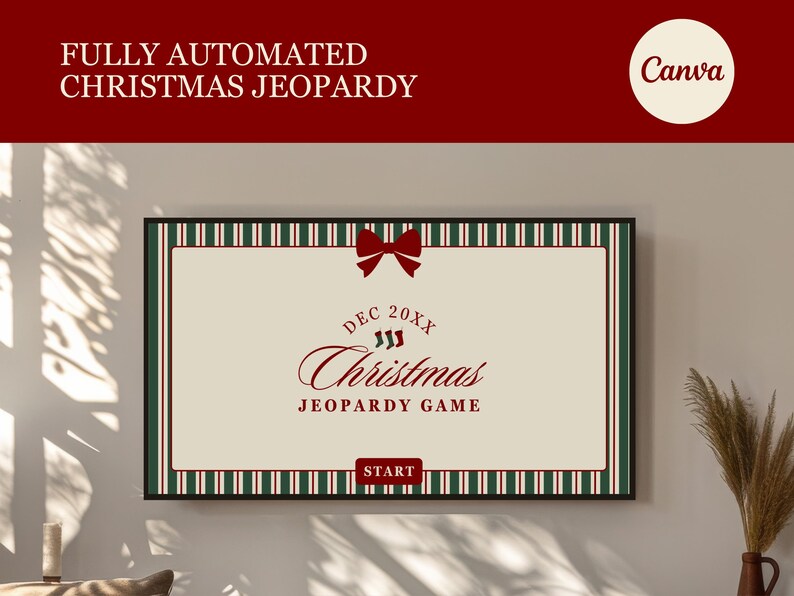 Christmas Jeopardy Game Template Fully Editable Holiday Party Trivia ...