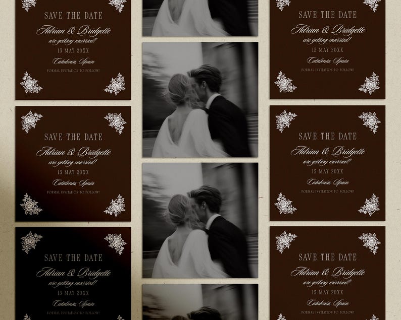 Old Money Wedding Save the Date Template Editable Classy Wedding ...