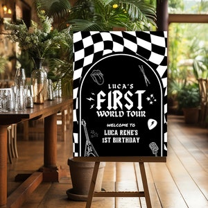 First World Tour Birthday Welcome Sign Born to Rock Birthday Party ...