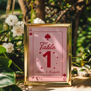 Las Vegas Wedding Table Numbers: DIY Wedding Sign (digital Download ...