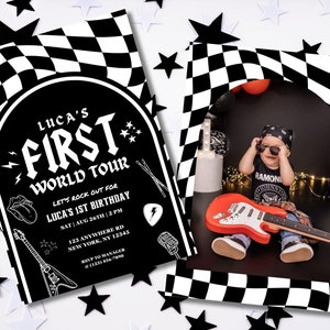 First World Tour Birthday Invitation Born to Rock Birthday Invite ...