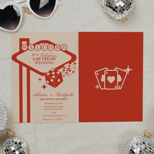 Las Vegas Wedding Invitation Template: Lucky in Love (digital Download ...