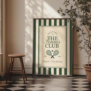 Tennis Country Club Party Template Bundle Editable Old Money Tennis ...