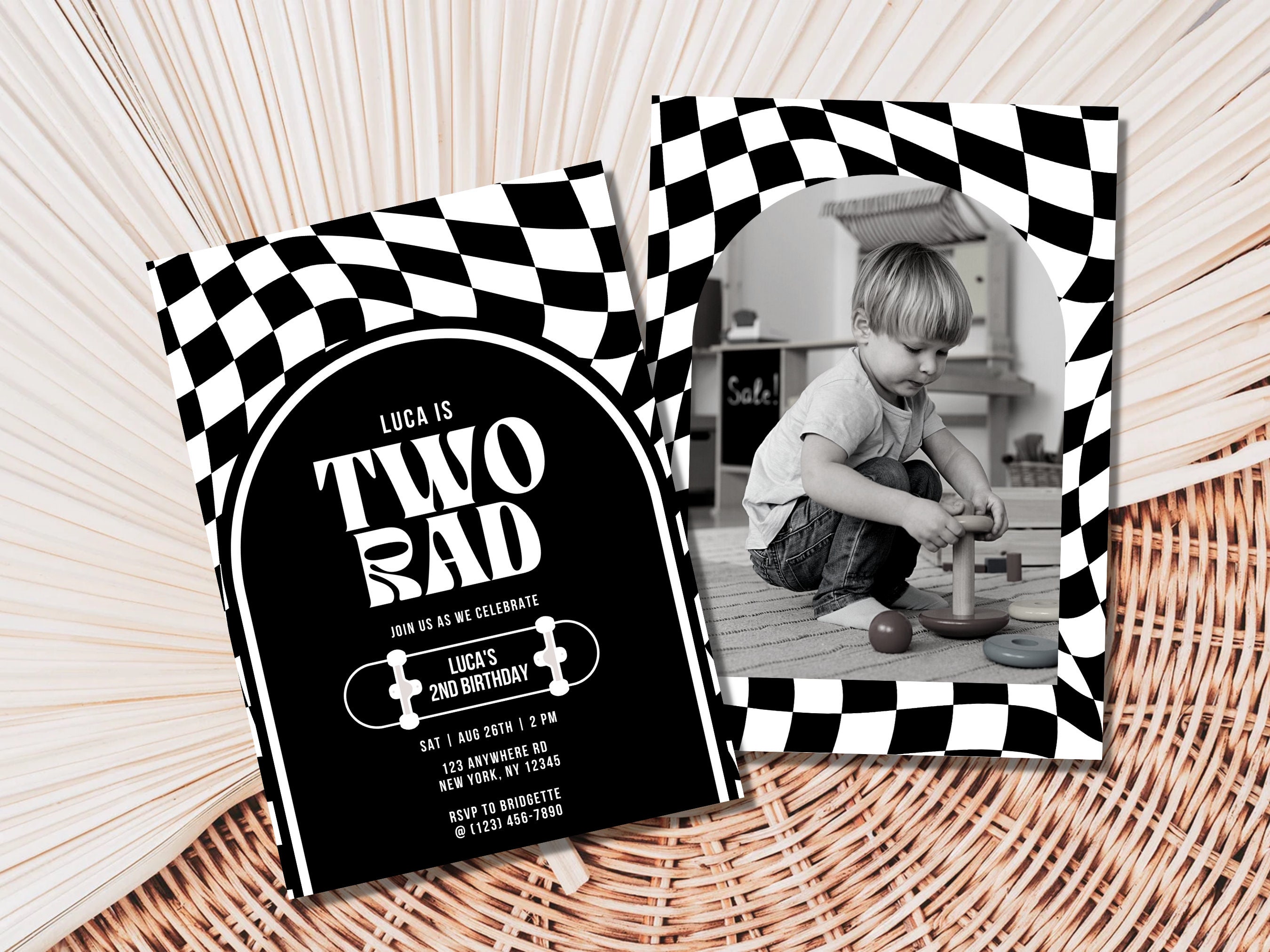 2nd Birthday Invitation Two Rad Birthday Invitation Template Second ...