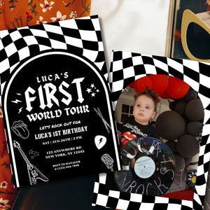 First World Tour Birthday Invitation Born to Rock Birthday Invite ...