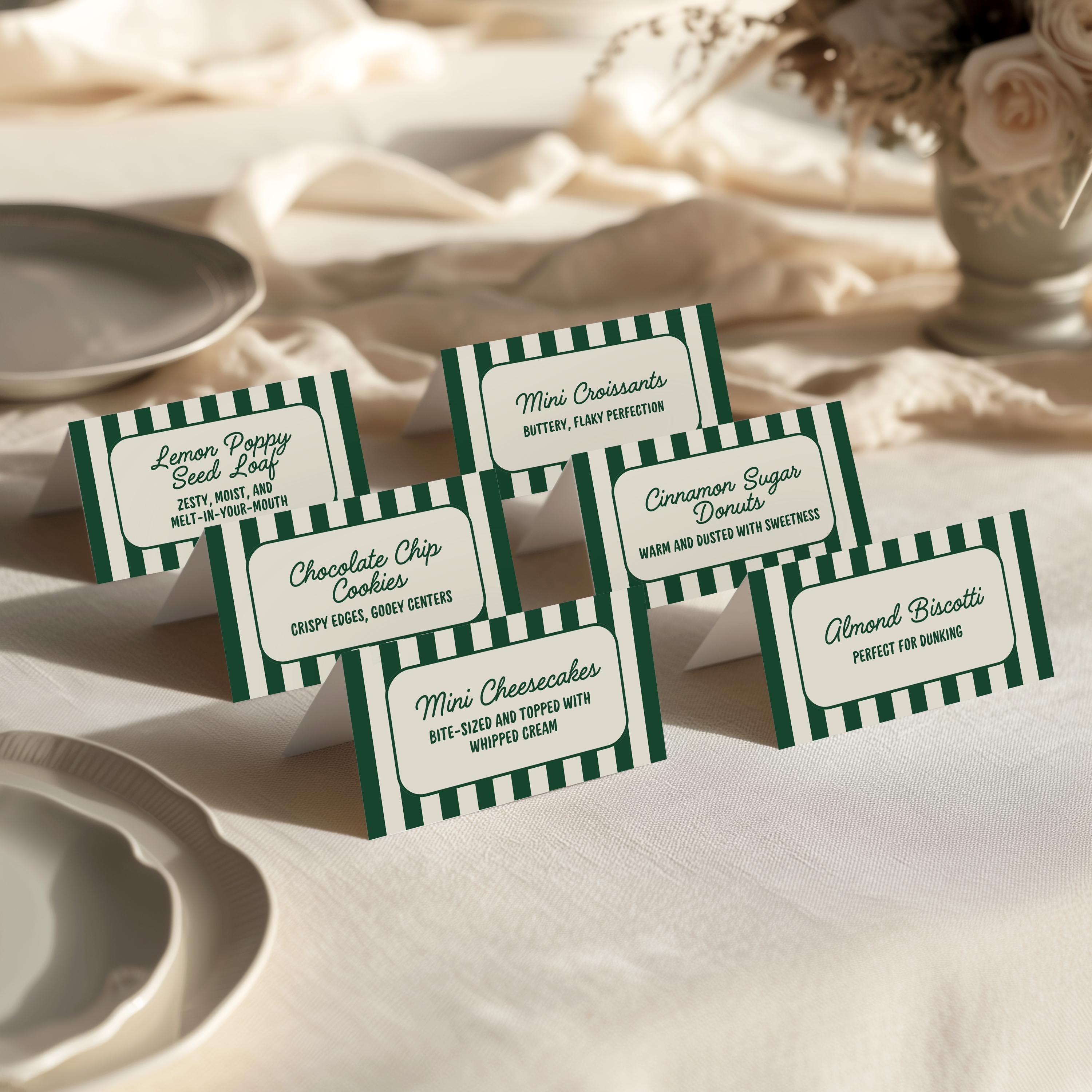 Cafe Food Tent Template Editable Home Coffee Shop Flat Food Card Coffee ...