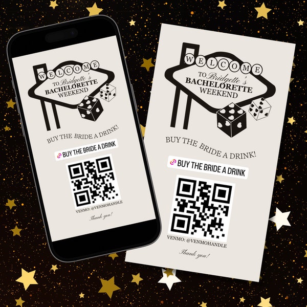 Qr Code Drink Cards - Etsy