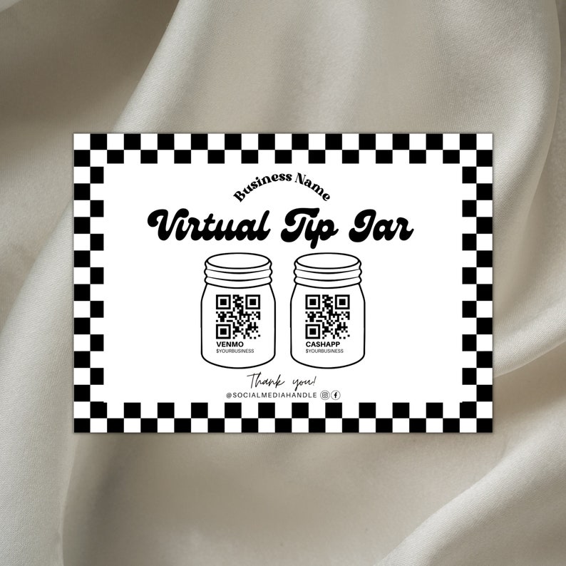 Printable Virtual Tip Jar Venmo Payment Sign QR Code Sign - Etsy Printable Virtual Tip Jar Venmo Payment Sign QR Code Sign - Etsy