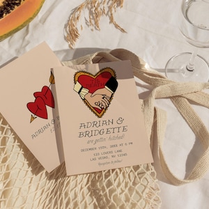 Alternative Wedding Invitation Traditional Tattoo Wedding Invite ...