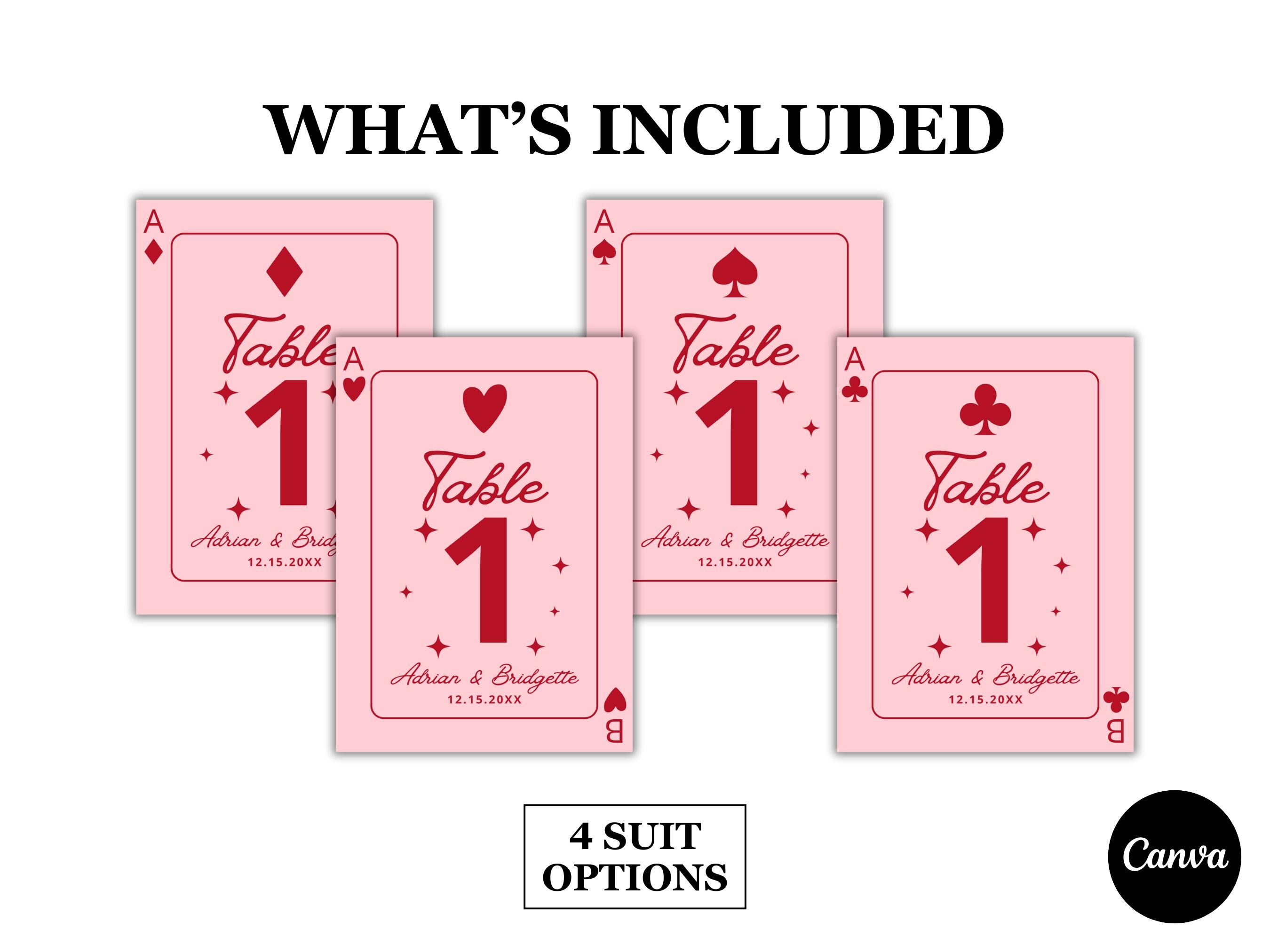 Las Vegas Wedding Table Numbers: DIY Wedding Sign (digital Download ...