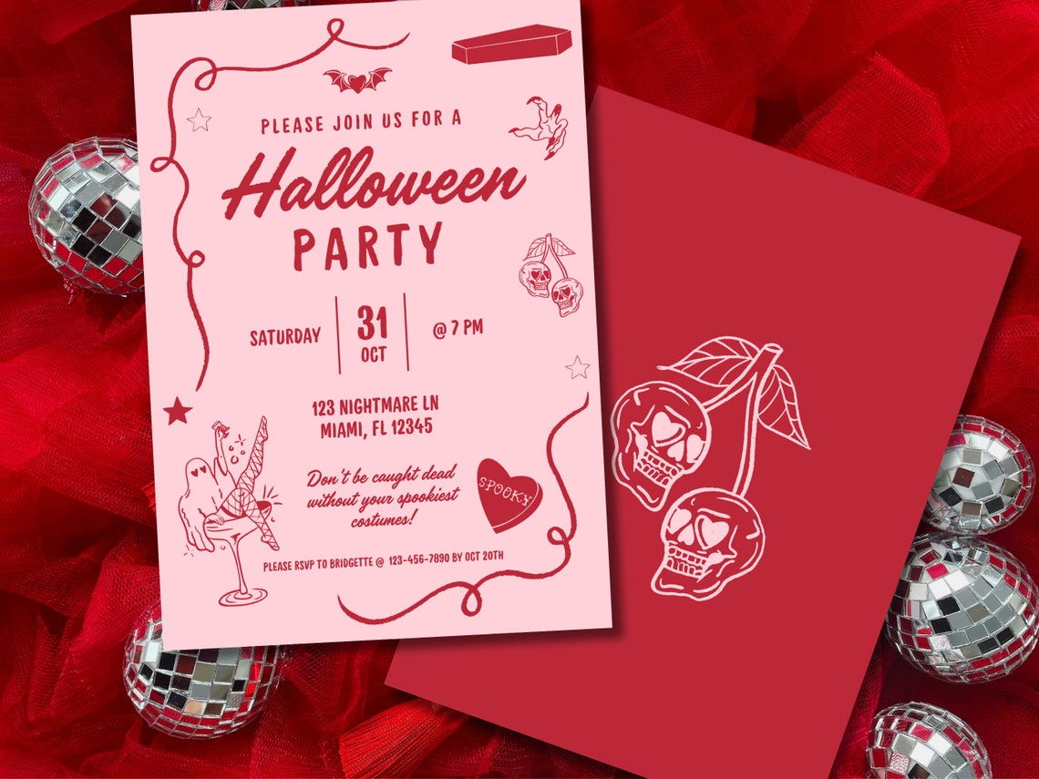 Hand Drawn Halloween Clipart Set Custom Halloween Illustration Set ...