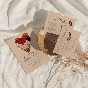 Alternative Wedding Invitation Traditional Tattoo Wedding Invite ...