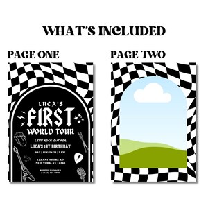 First World Tour Birthday Invitation Born to Rock Birthday Invite ...