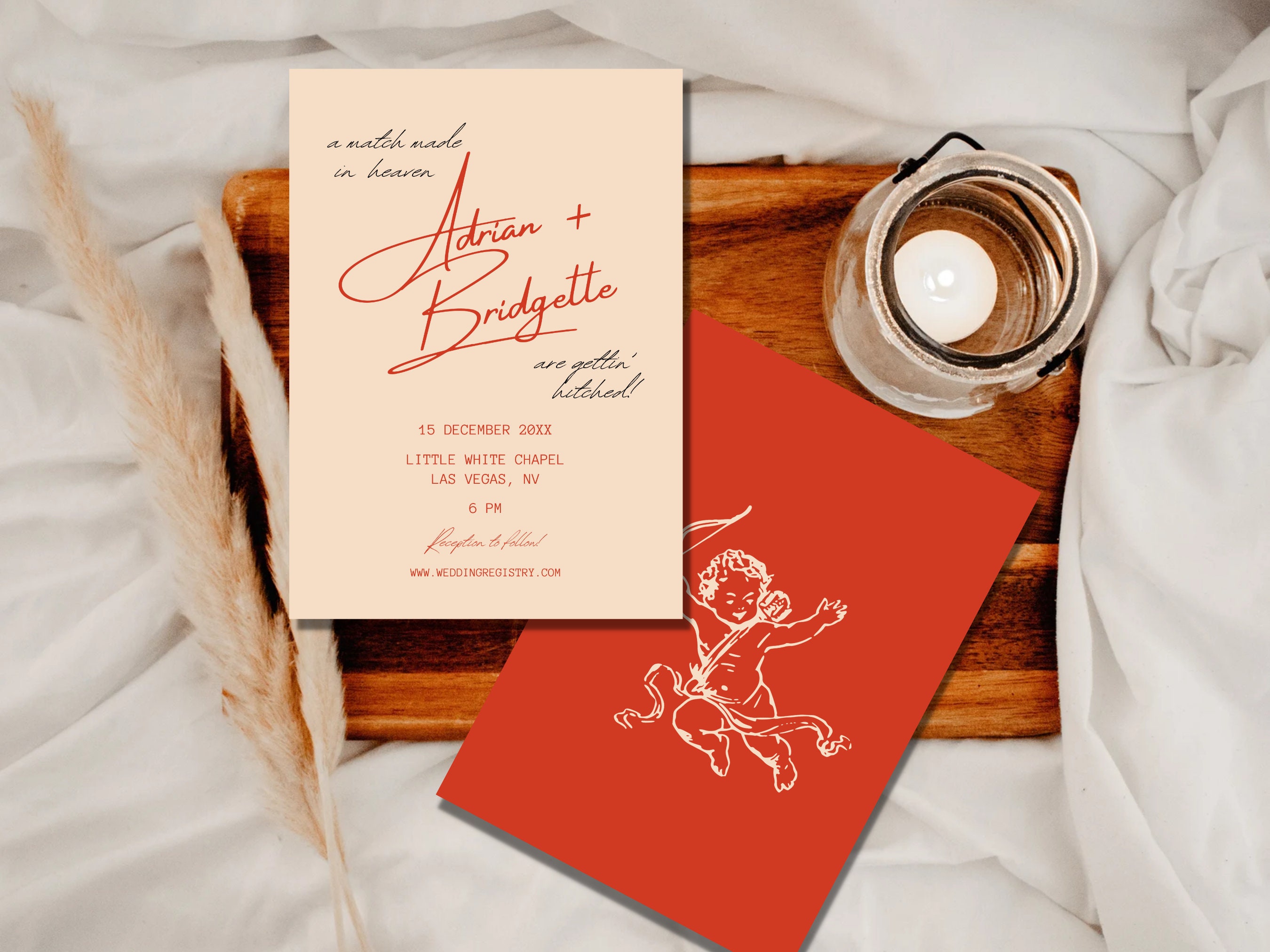 Wedding Invitation Las Vegas Wedding Cupid Wedding Invitation - Etsy
