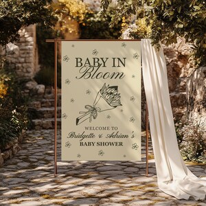 Baby in Bloom Baby Shower Welcome Sign Template Locally Grown Baby ...
