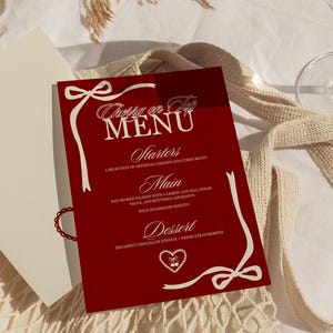 Cherry Theme Menu and Place Cards: DIY Template (digital Download ...