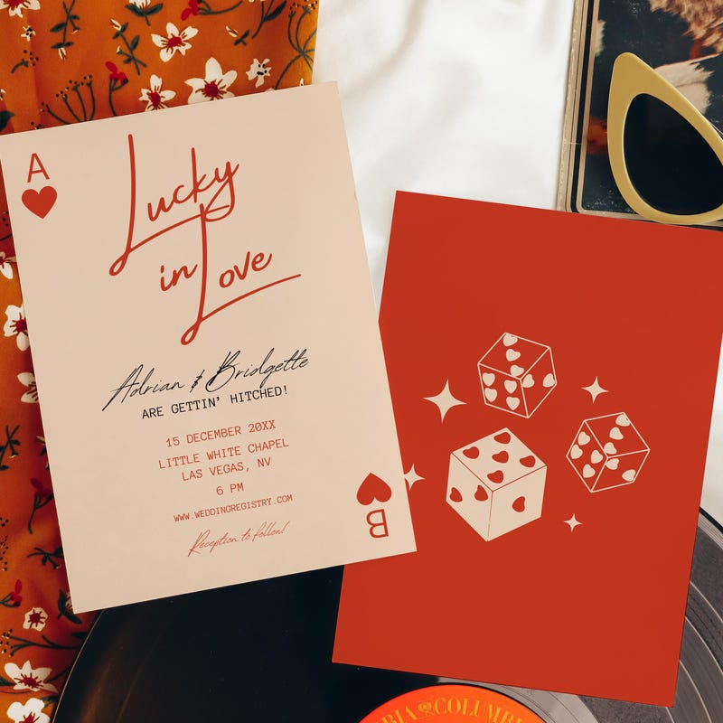Playing Card Invite - Etsy