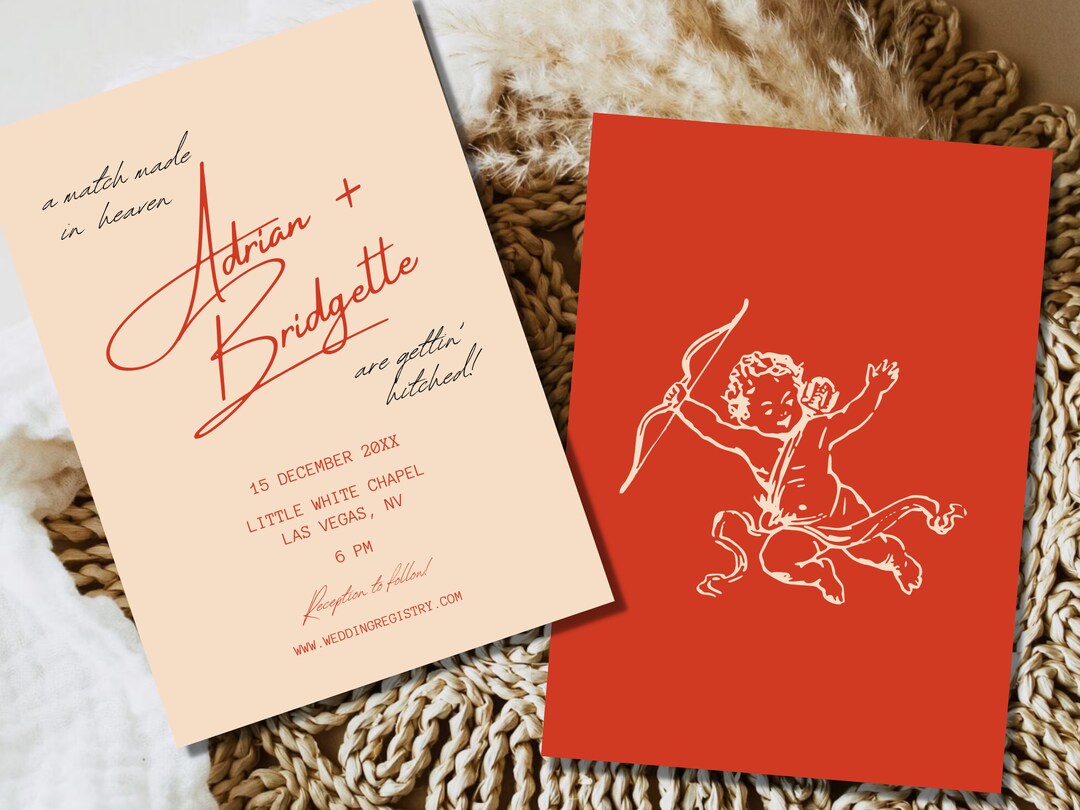 Wedding Invitation Las Vegas Wedding Cupid Wedding Invitation Perfect ...