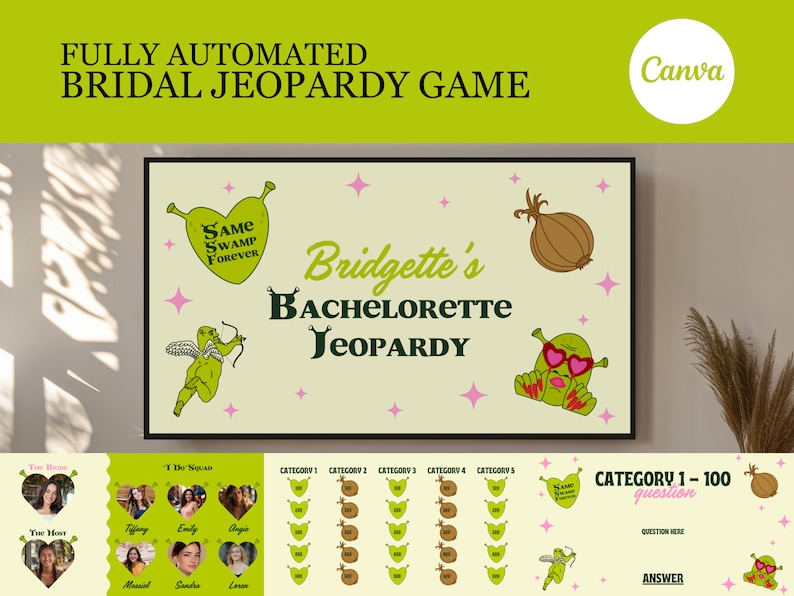SHREK BACHELORETTE JEOPARDY Funny Last Romp in the Swamp Bachelorette ...