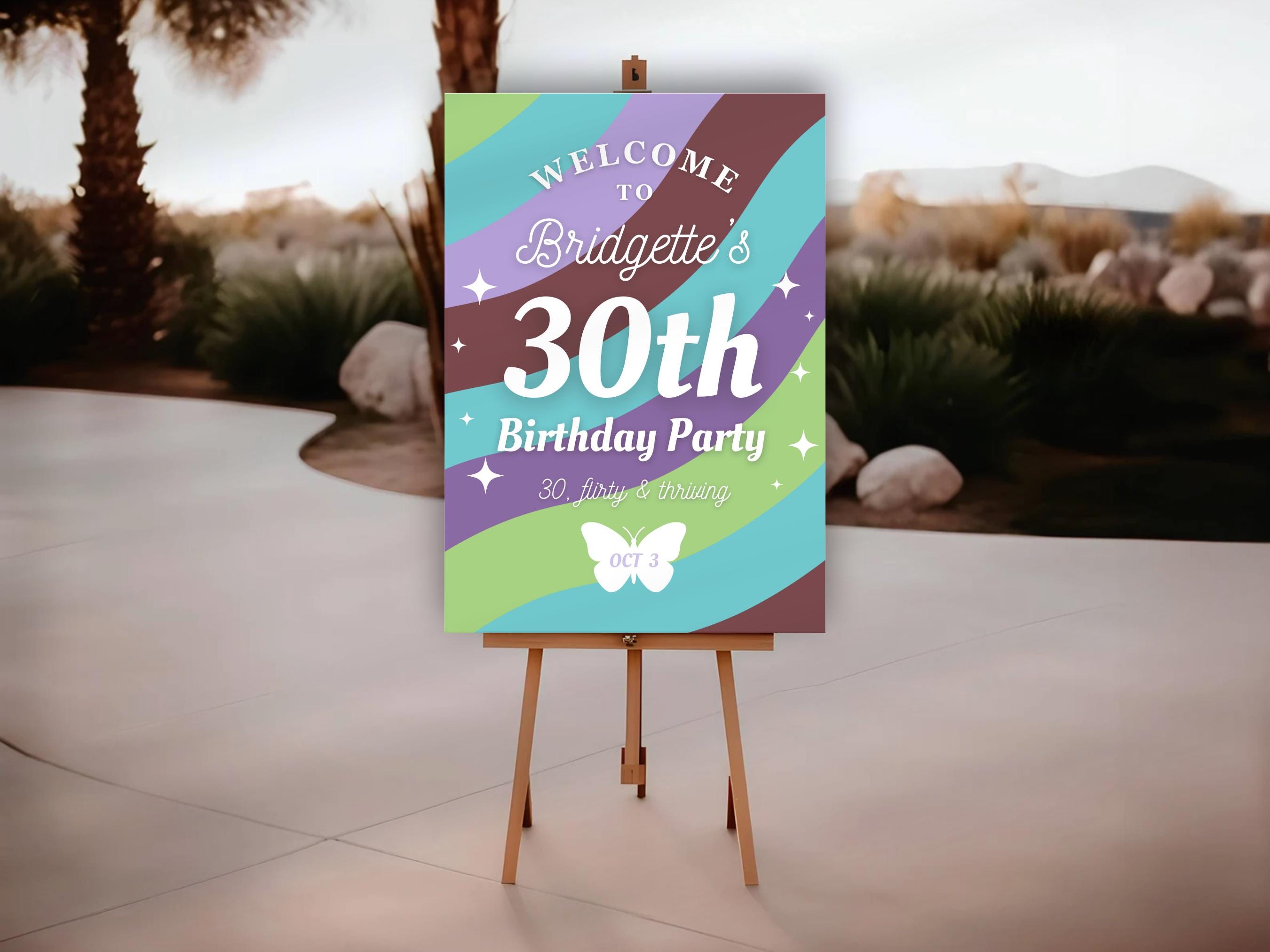 13 Going on 30 Birthday Welcome Sign Thirty Flirty & Thriving Welcome ...
