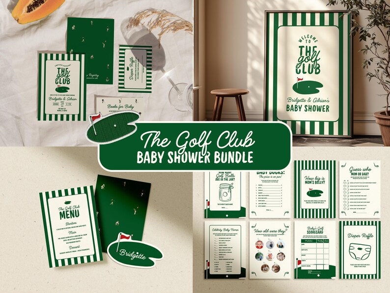 Golf Club Menu Template Old Money Country Club Menu and Place Cards ...