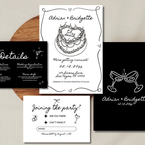 Typography Invitation - Etsy