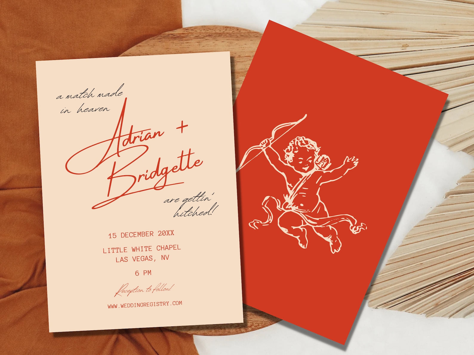 Wedding Invitation Las Vegas Wedding Cupid Wedding Invitation - Etsy