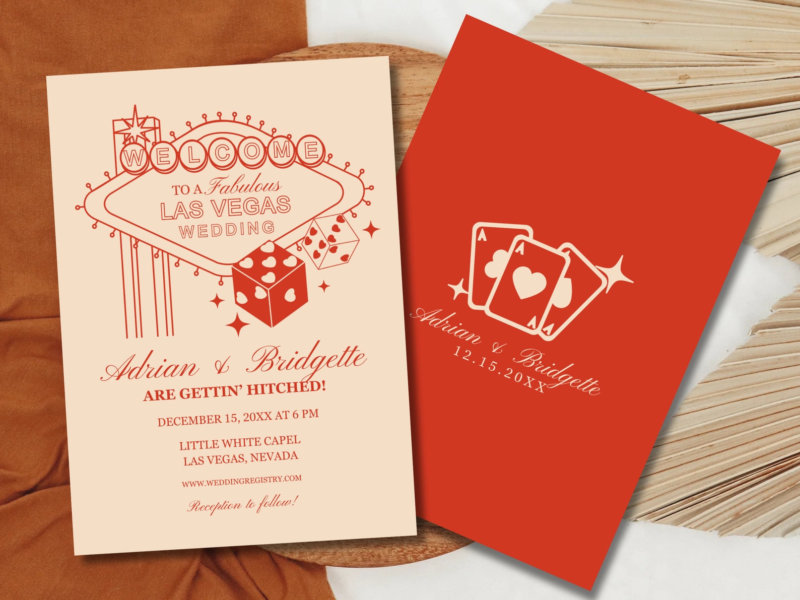 Las Vegas Wedding Invitation Lucky in Love Wedding Invite Playing Cards ...