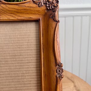 Beautiful Vintage AWC Solid Oak Frame With Hand Carved Floral Pattern ...