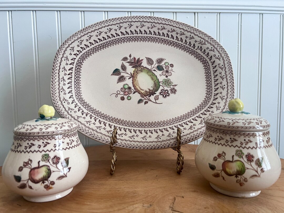 Johnson Brothers Old Granite Fruit Sampler Staffordshire Platter and ...