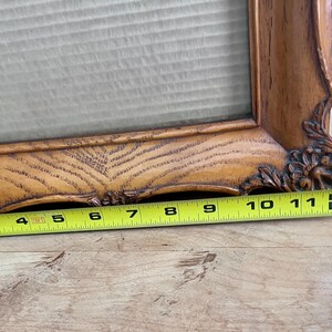 Beautiful Vintage AWC Solid Oak Frame With Hand Carved Floral Pattern ...