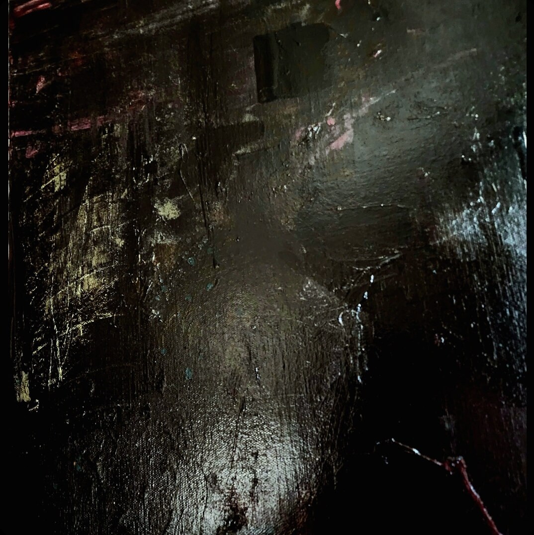 Black/gothic Abstract Oil Painting 'starless Winter Night's Tale' 2023 ...