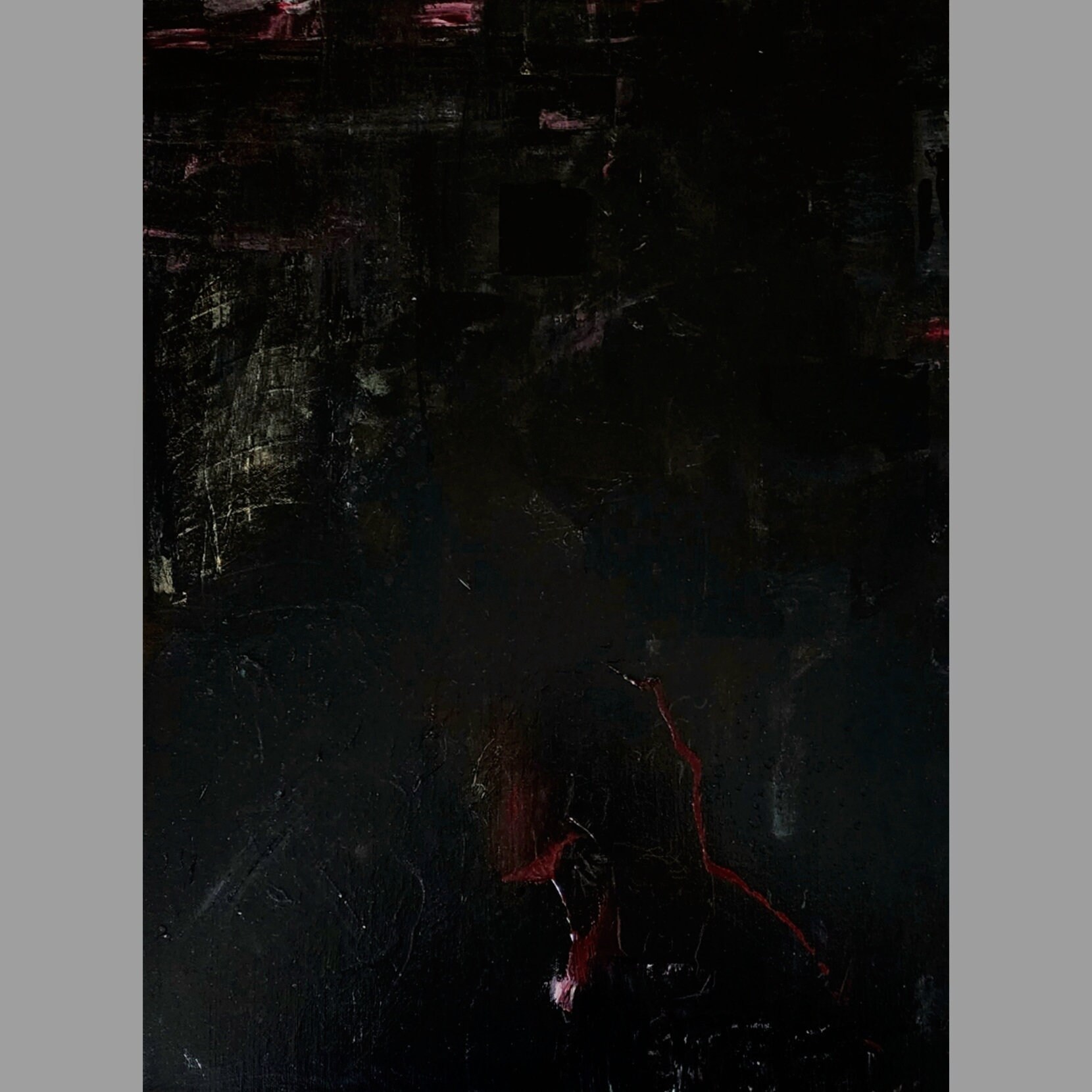 Black/gothic Abstract Oil Painting 'starless Winter Night's Tale' 2023 ...