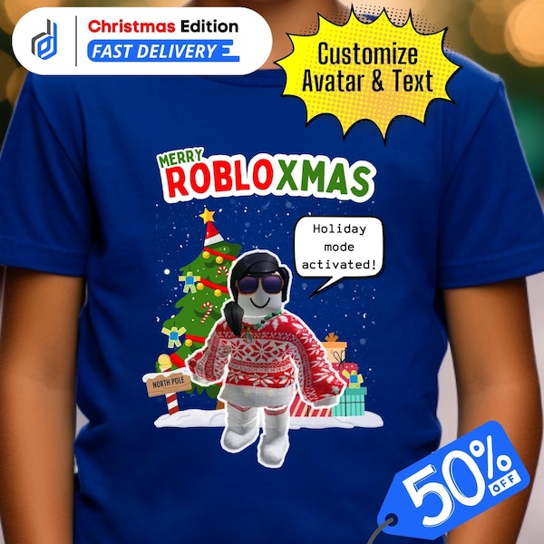 Roblox Christmas Tshirt - Etsy