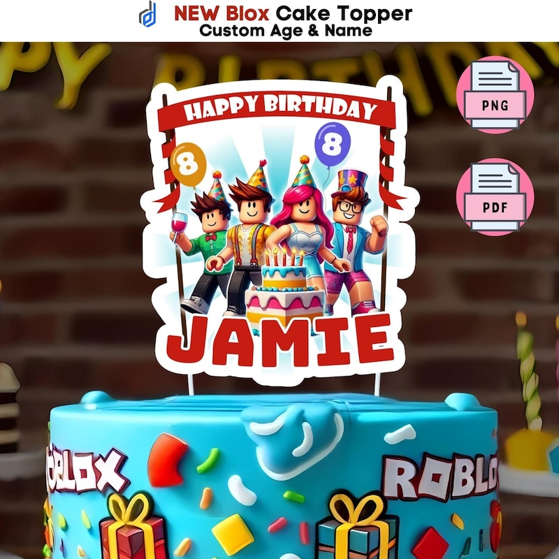 Roblox Cake Topper - Etsy