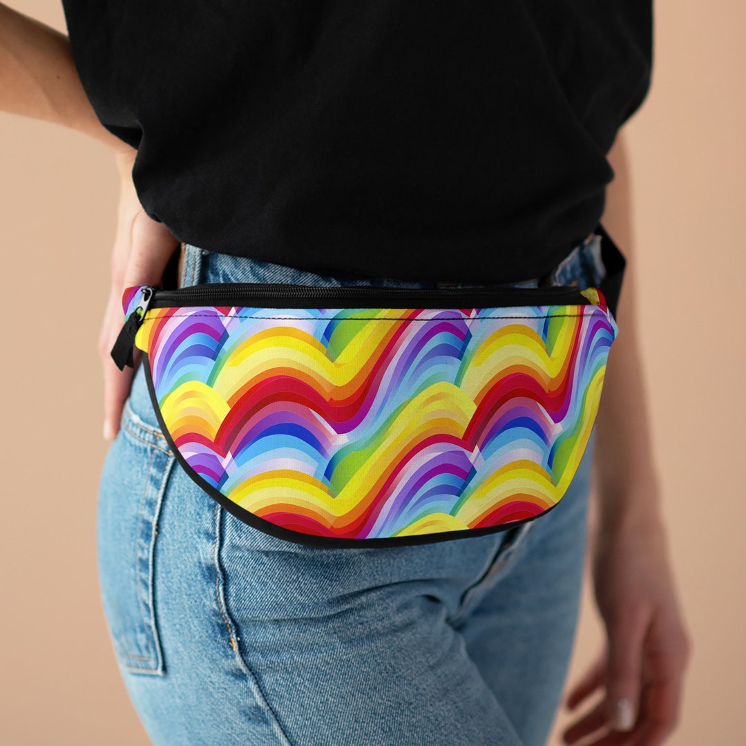 Retro Iridescent Fanny Pack Fun Stylish Chic Jumbo Vintage - Etsy