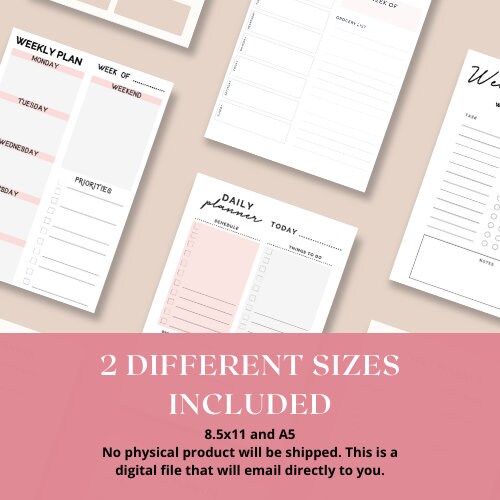 Pretty Simple Simple Planner - Etsy