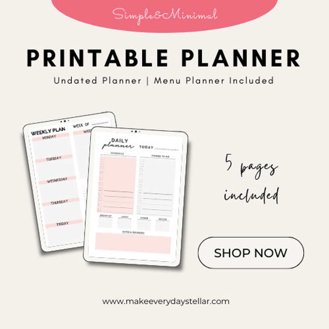 Pretty Simple Simple Planner - Etsy