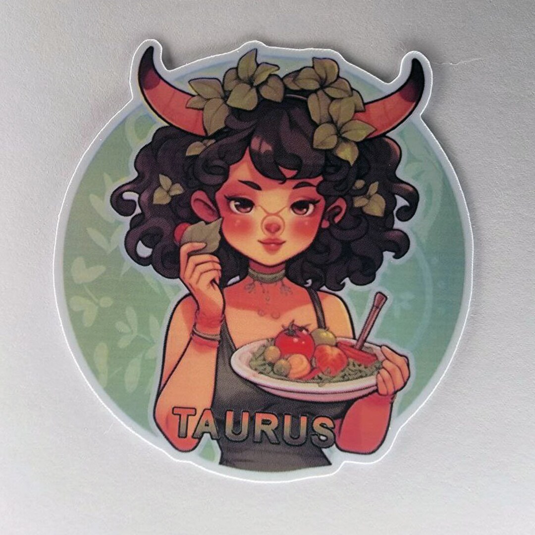 Taurus Sticker Cute Zodiac Series - Etsy