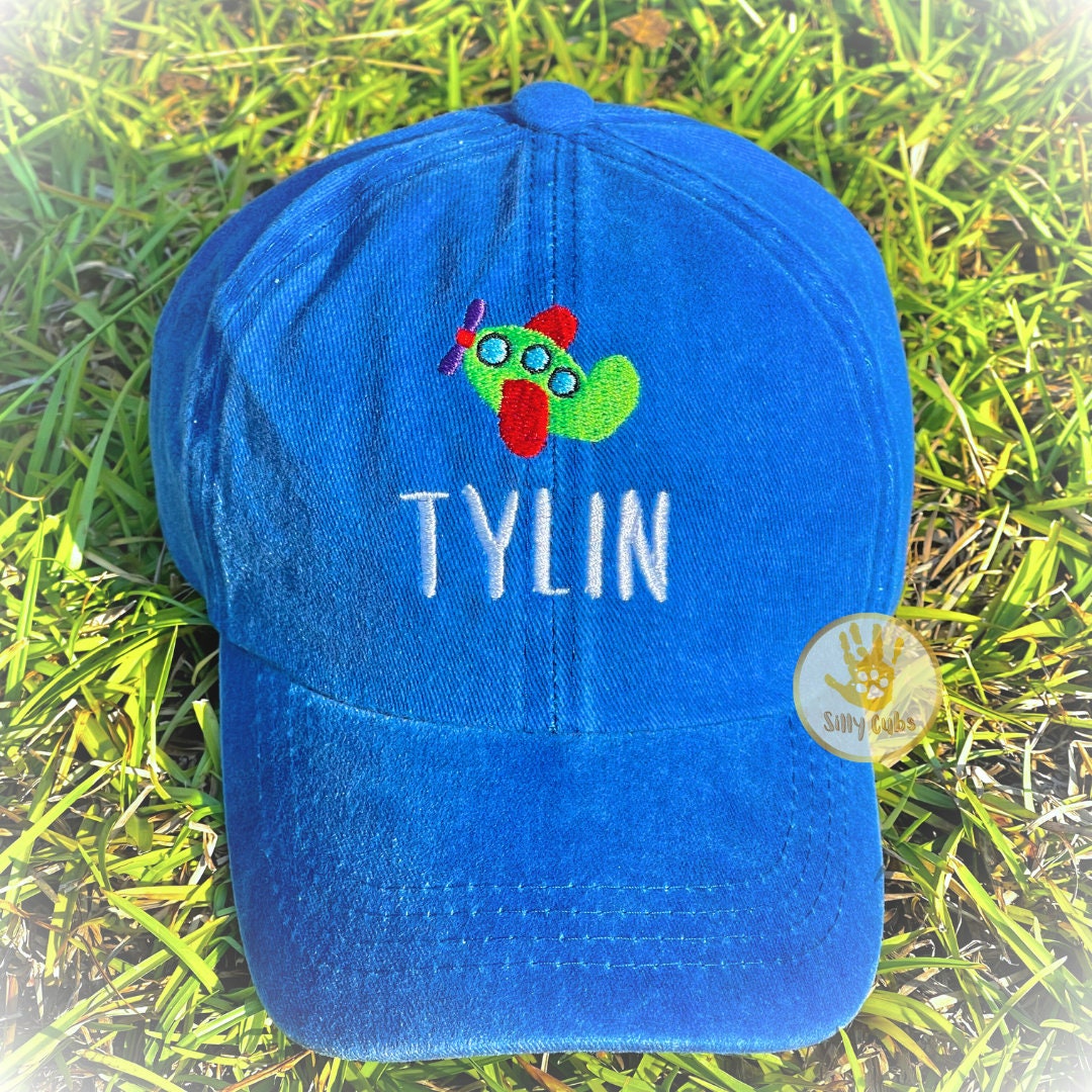 Custom Toddler Airplane Hat (ages 1-5) , Personalized Toddler Baseball ...
