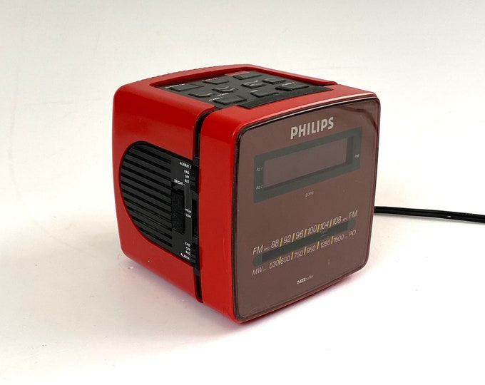 80S Philips CUBE Radio Alarm Clock - Etsy