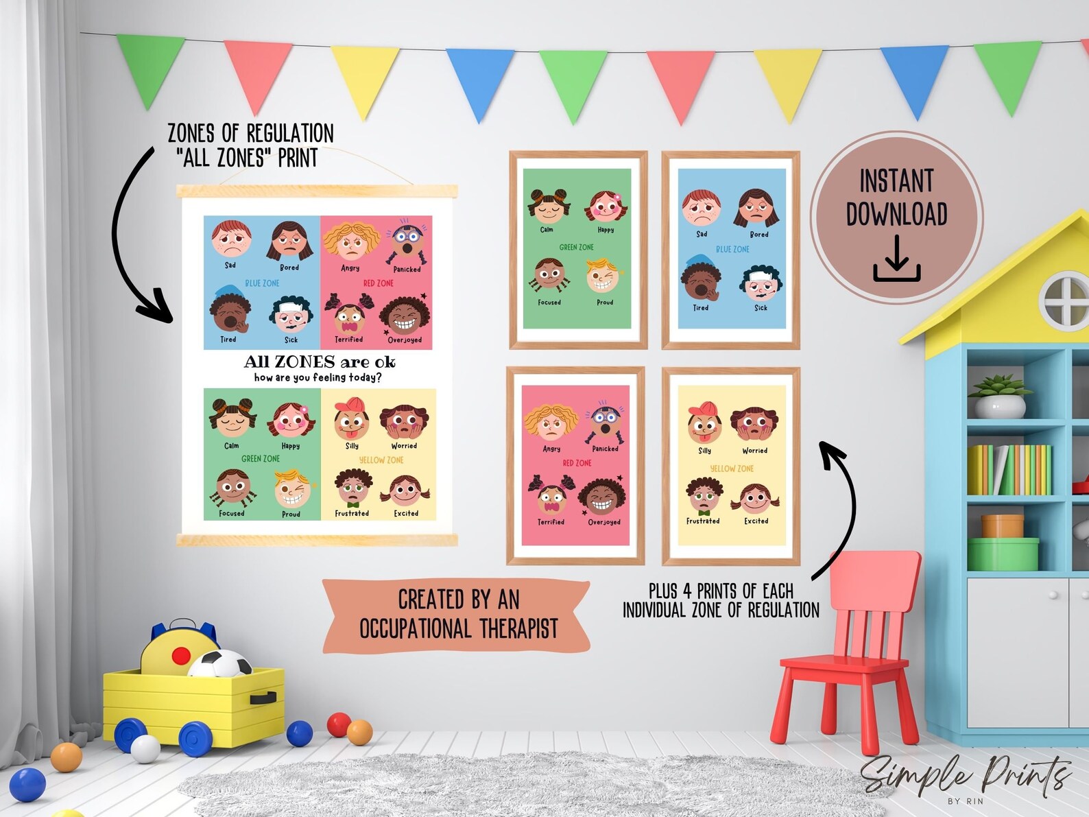 Zones of Regulation Poster, Zones of Regulation, Zones of Regulation ...