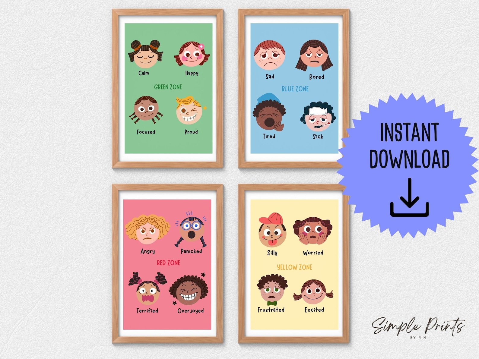 Zones of Regulation Poster, Zones of Regulation, Zones of Regulation ...