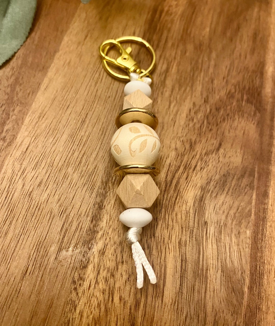 Embossed Floral Focal Point Key Chain With Clasp | Silicone. - Etsy