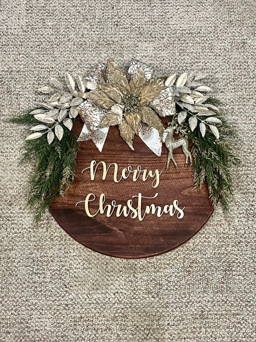 Christmas Door Hanger Welcome Sign Front Door Sign - Etsy